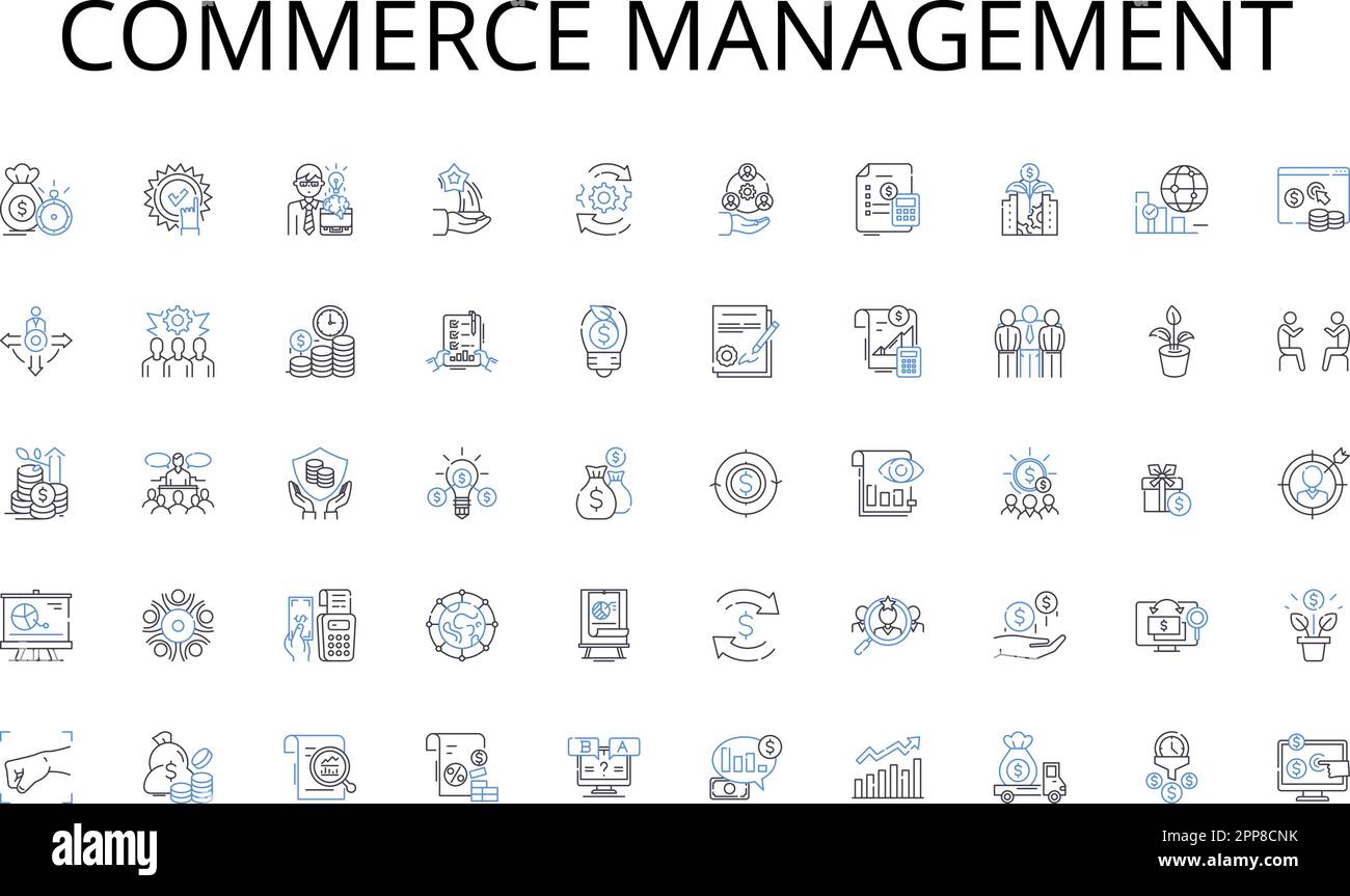 Commerce management line icons collection. Traffic, Mass transit ...