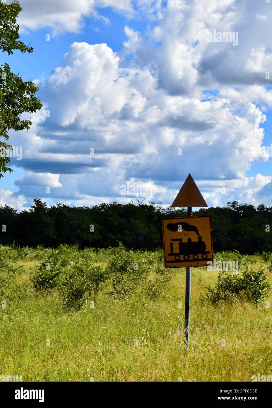 Railway level crossing ahead sign Stock Photo - Alamy