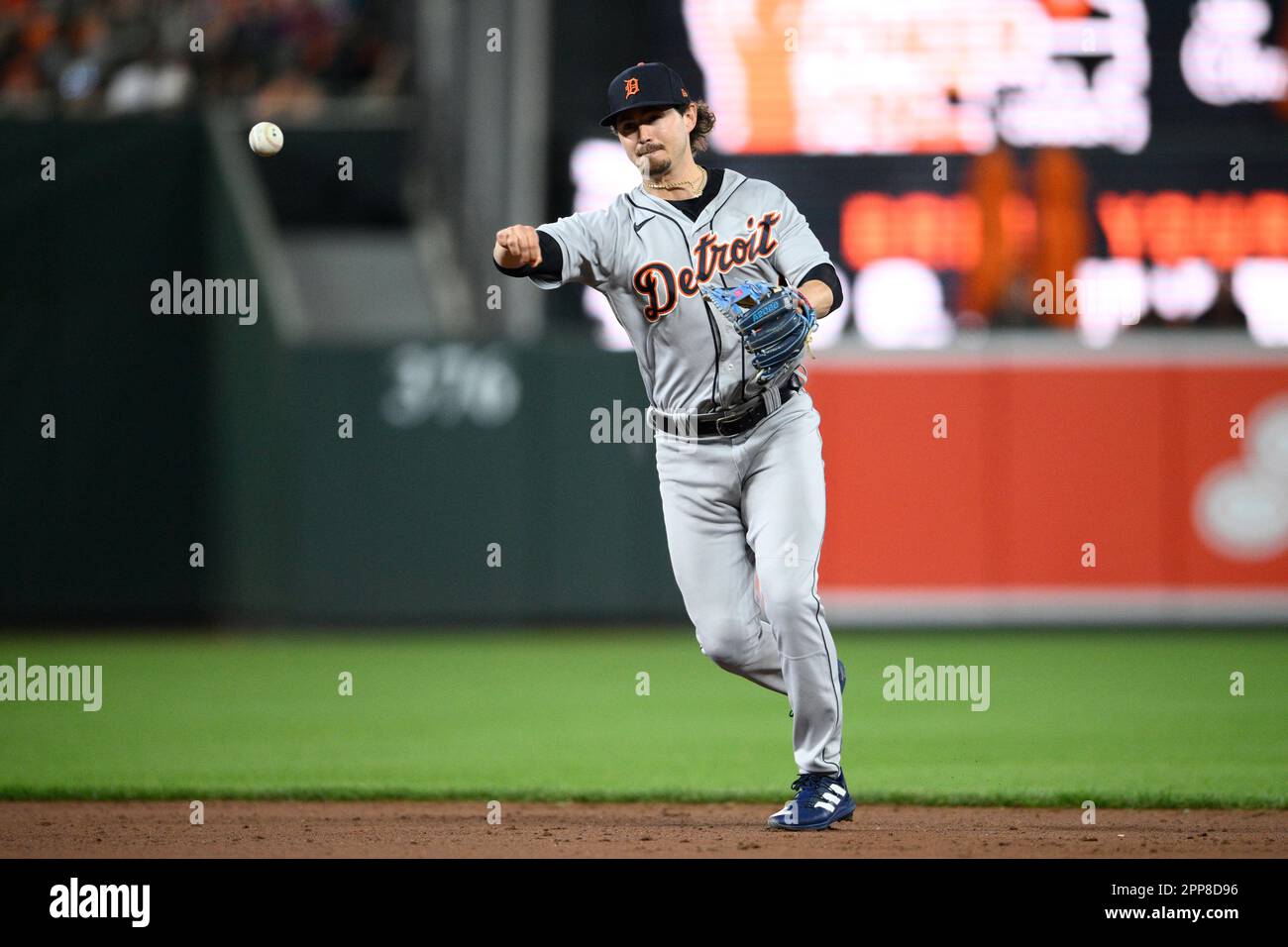 Detroit Tigers second baseman Zach McKinstry (39) in action during a ...