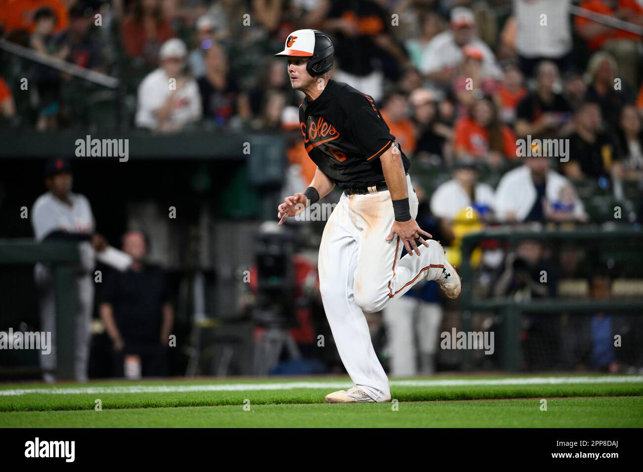 Baltimore Orioles' Ryan Mountcastle in action during a baseball game ...