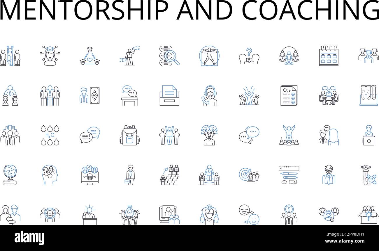 Mentorship and coaching line icons collection. Melody, Rhythm, Harmony ...
