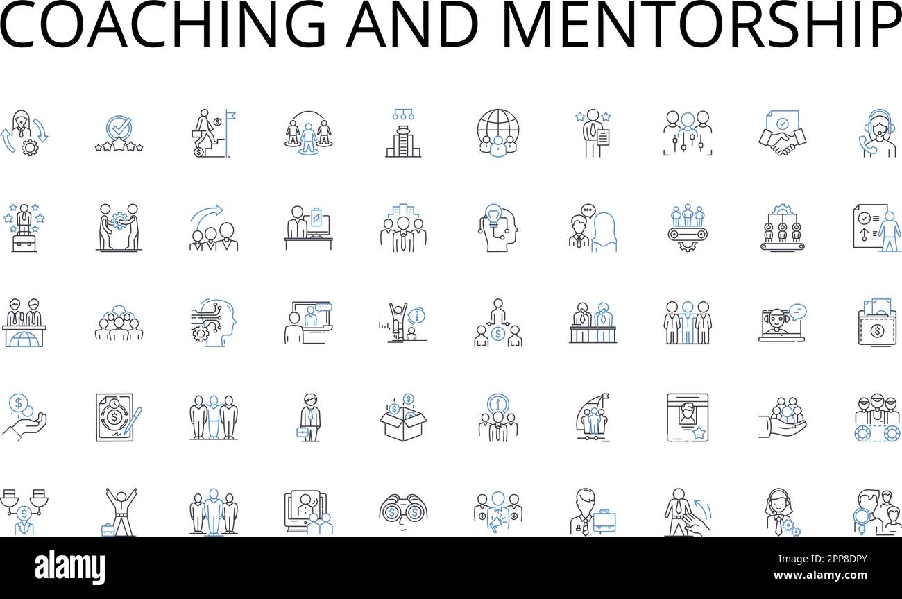 Coaching and mentorship line icons collection. Energy, Movement, Motion ...