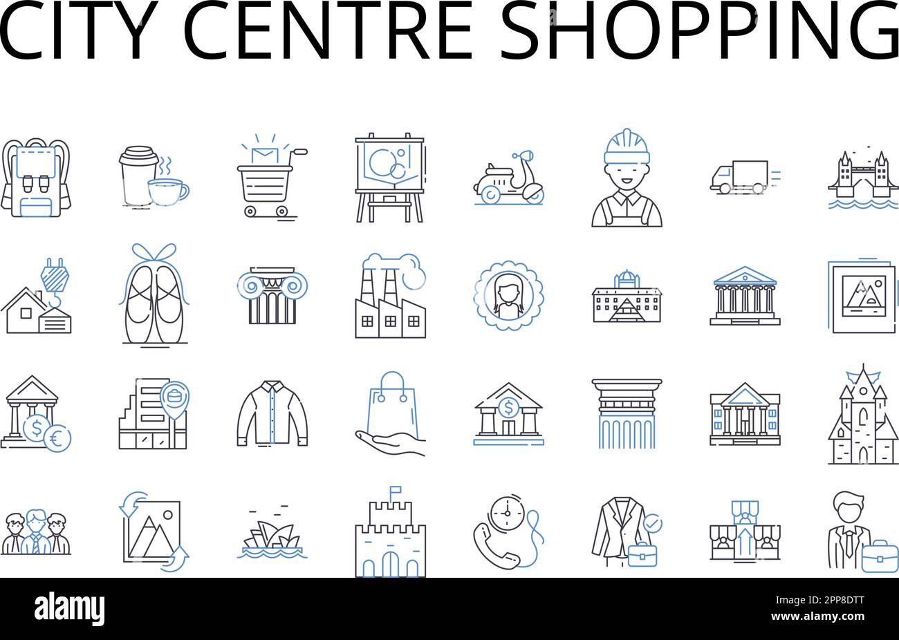 High street strip mall Stock Vector Images - Alamy