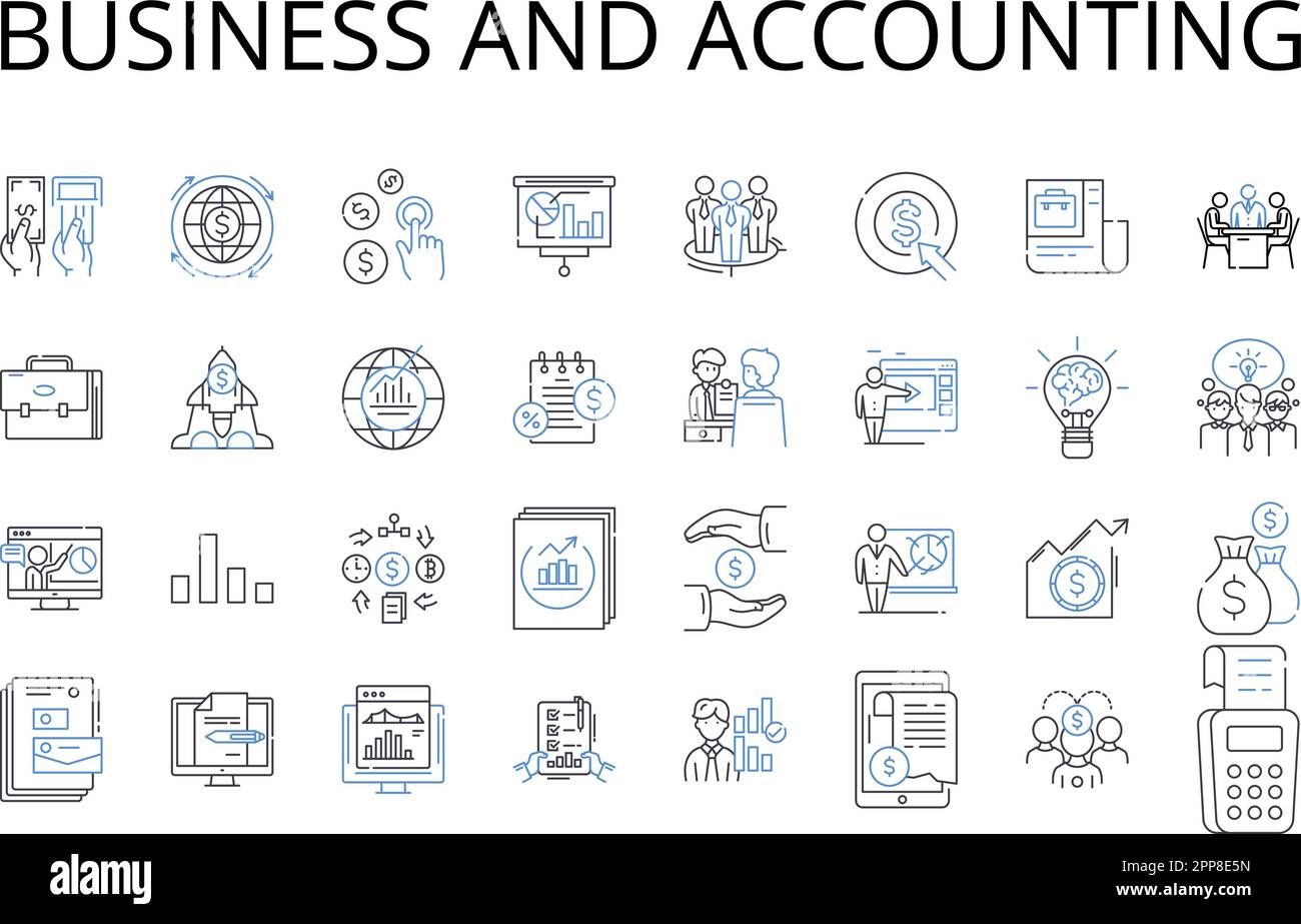 Business and accounting line icons collection. Commerce, Enterprise ...