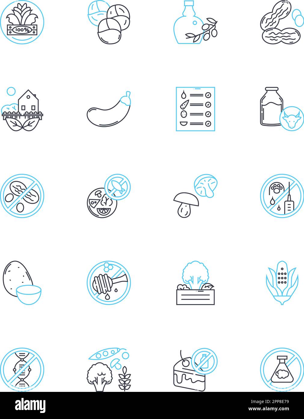 Vegan linear icons set. Plant-based, Compassion, Sustainability, Ethics ...