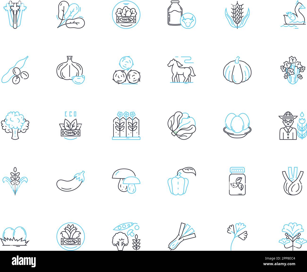 Cultivation field linear icons set. Harvesting, Irrigation ...