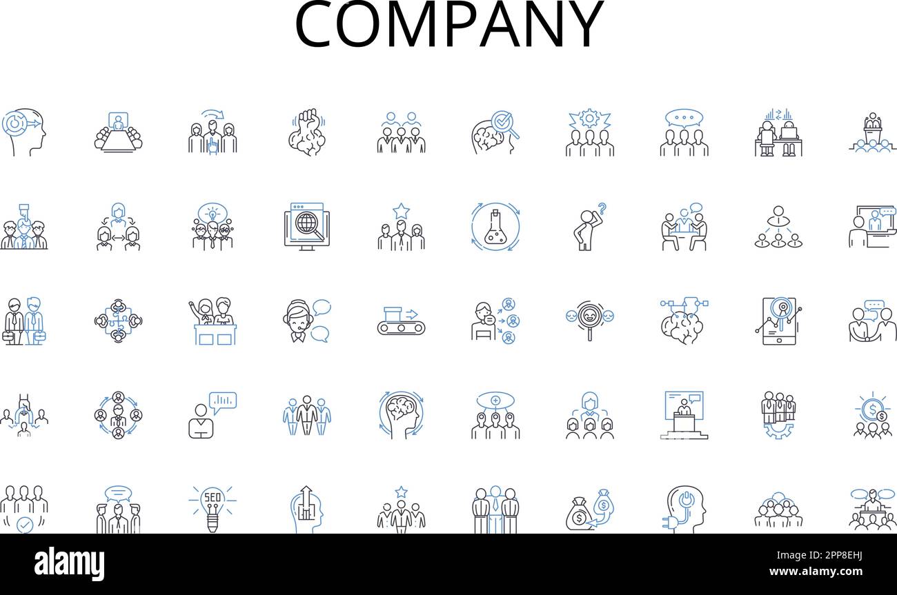 Company line icons collection. Bureaucracy, Formality, Regulations ...