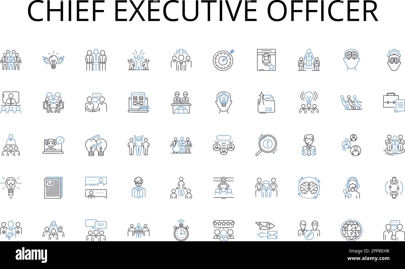 Chief Executive Officer line icons collection. Profit, Sales, Branding ...