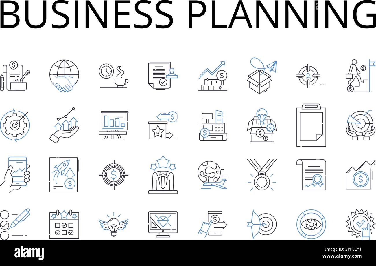 Business planning line icons collection. Marketing strategy, Financial ... Business planning line icons collection. Marketing strategy, Financial ...