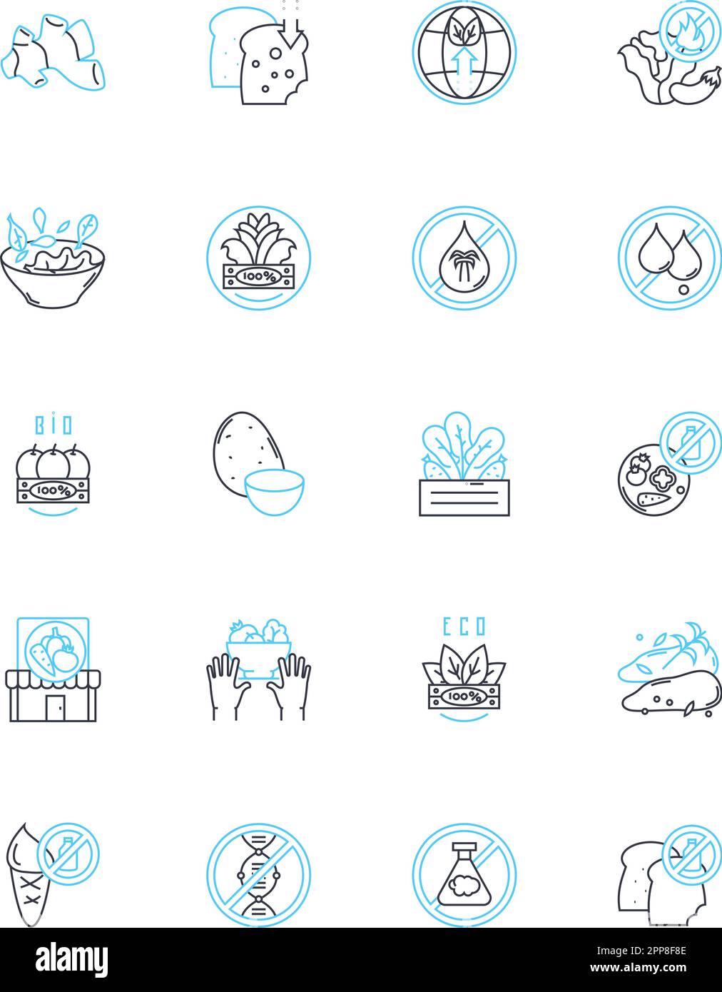 Vegan Lifestyle linear icons set. Compassion, Ethical, Plant-based ...