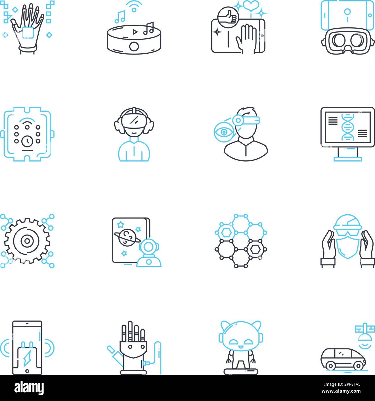 Digital systems linear icons set. Automation, Cloud, Code, Connectivity ... Digital systems linear icons set. Automation, Cloud, Code, Connectivity ...