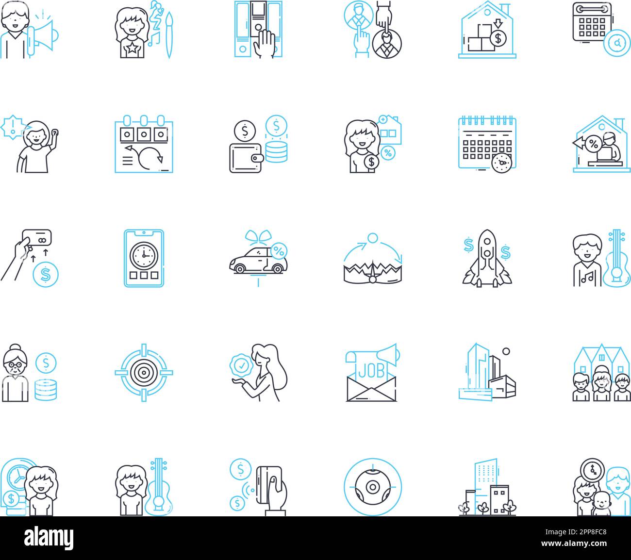 Operative Linear Icons Set Stealthy Lethal Covert Tactical Skilled Resourceful Efficient