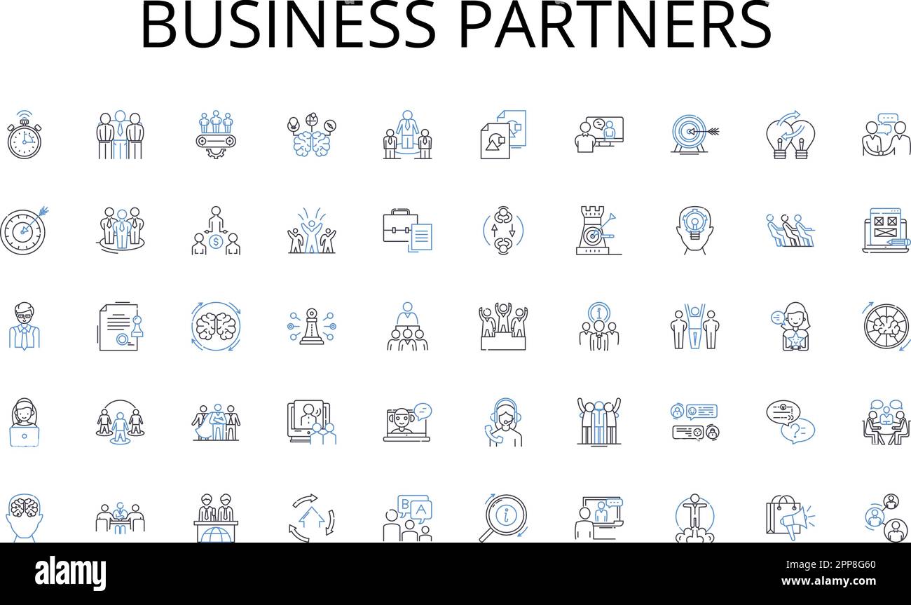 Business Partners line icons collection. Community, Diversity ...