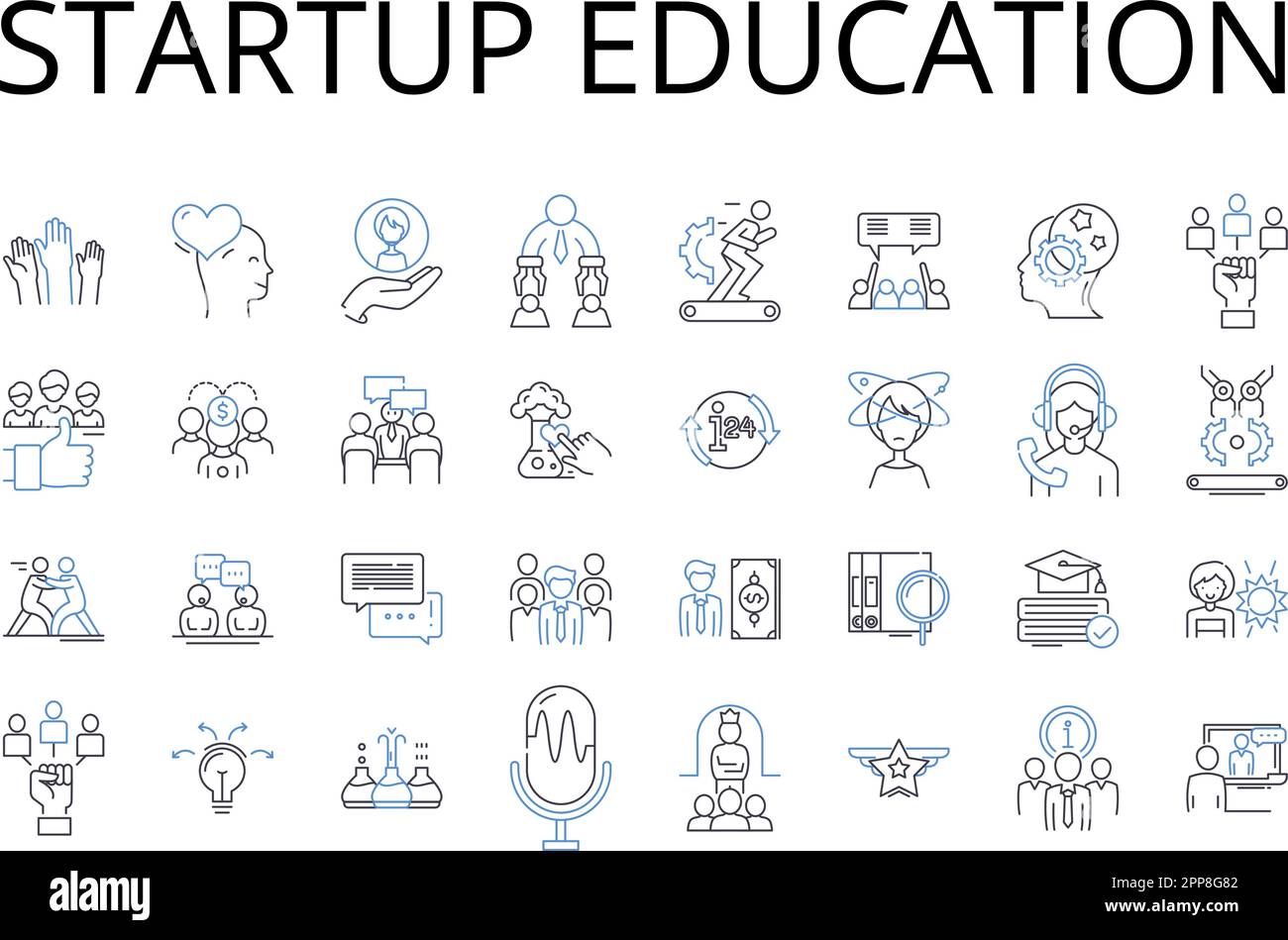 Startup education line icons collection. Business coaching ... Startup education line icons collection. Business coaching ...