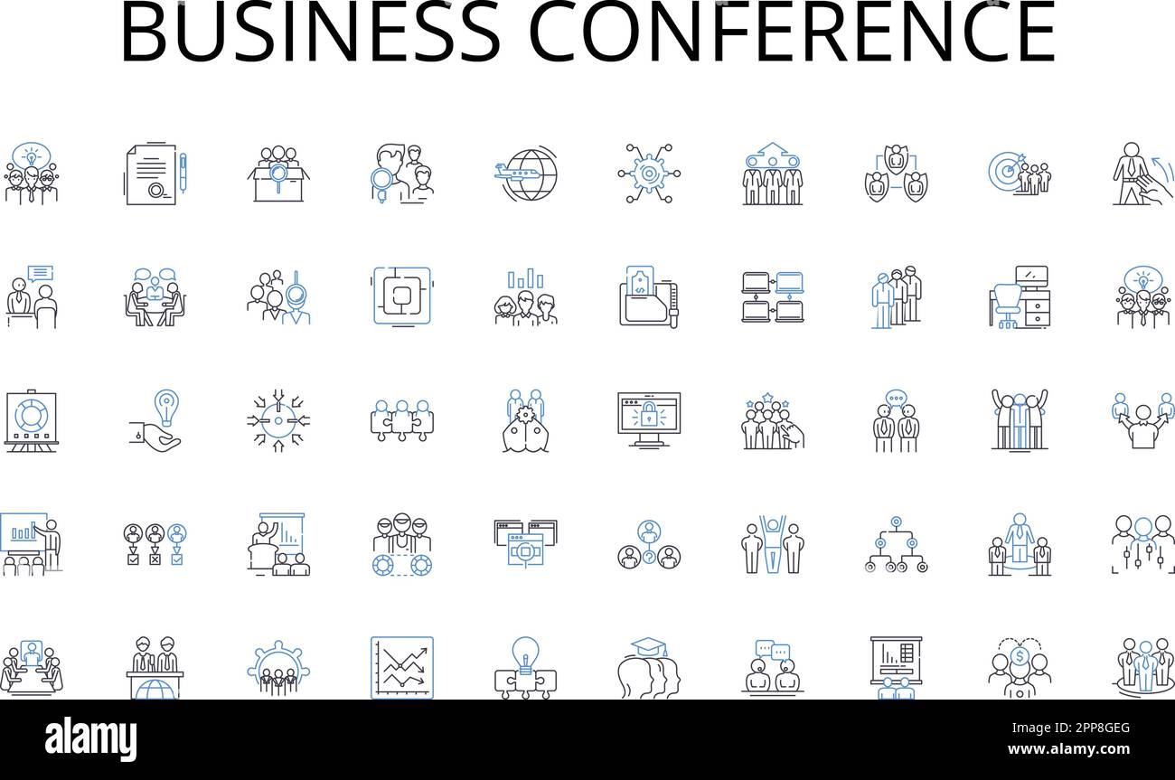 Business conference line icons collection. Evolutionary, Innovation ...