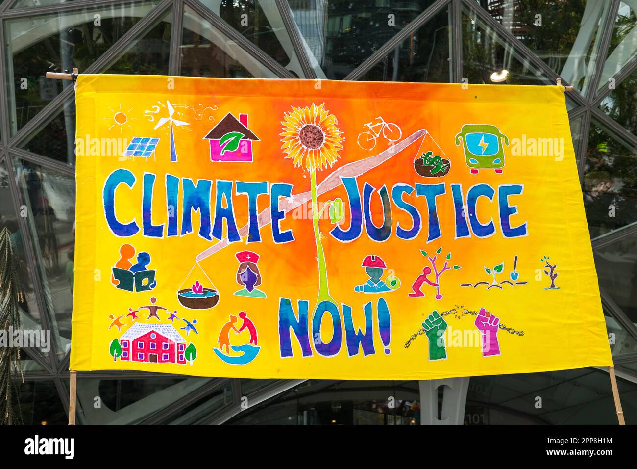 Seattle, USA. 22 Apr, 2023. Protestors at the Earth Day Rally/Protest ...