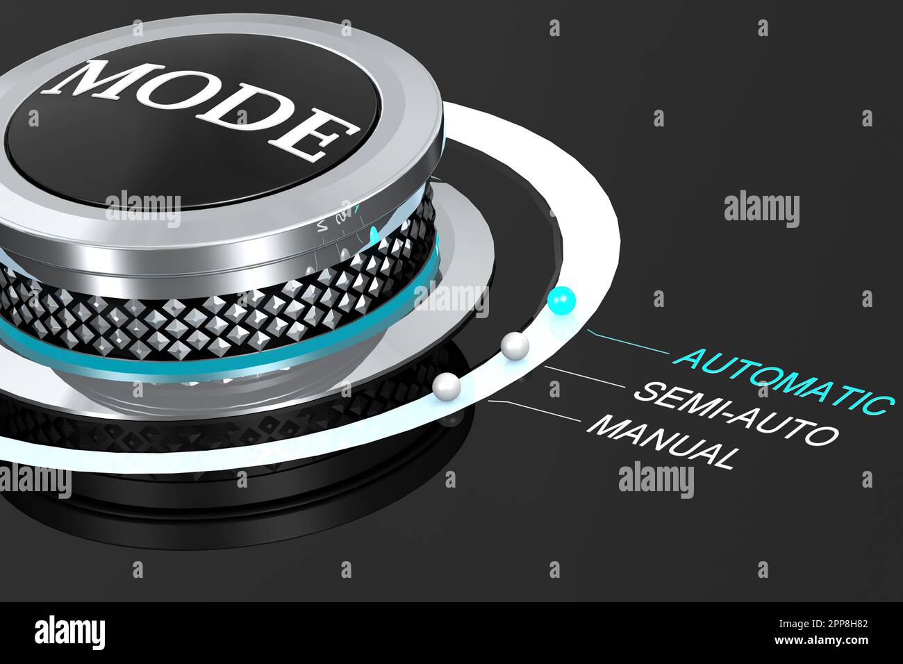 Turn the knob to automatic mode, 3d rendering Stock Photo - Alamy