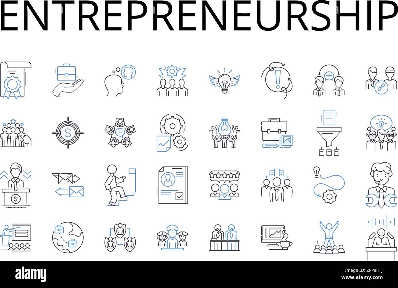 Entrepreneurship line icons collection. Creativity, Innovation, Leadership, Management ...