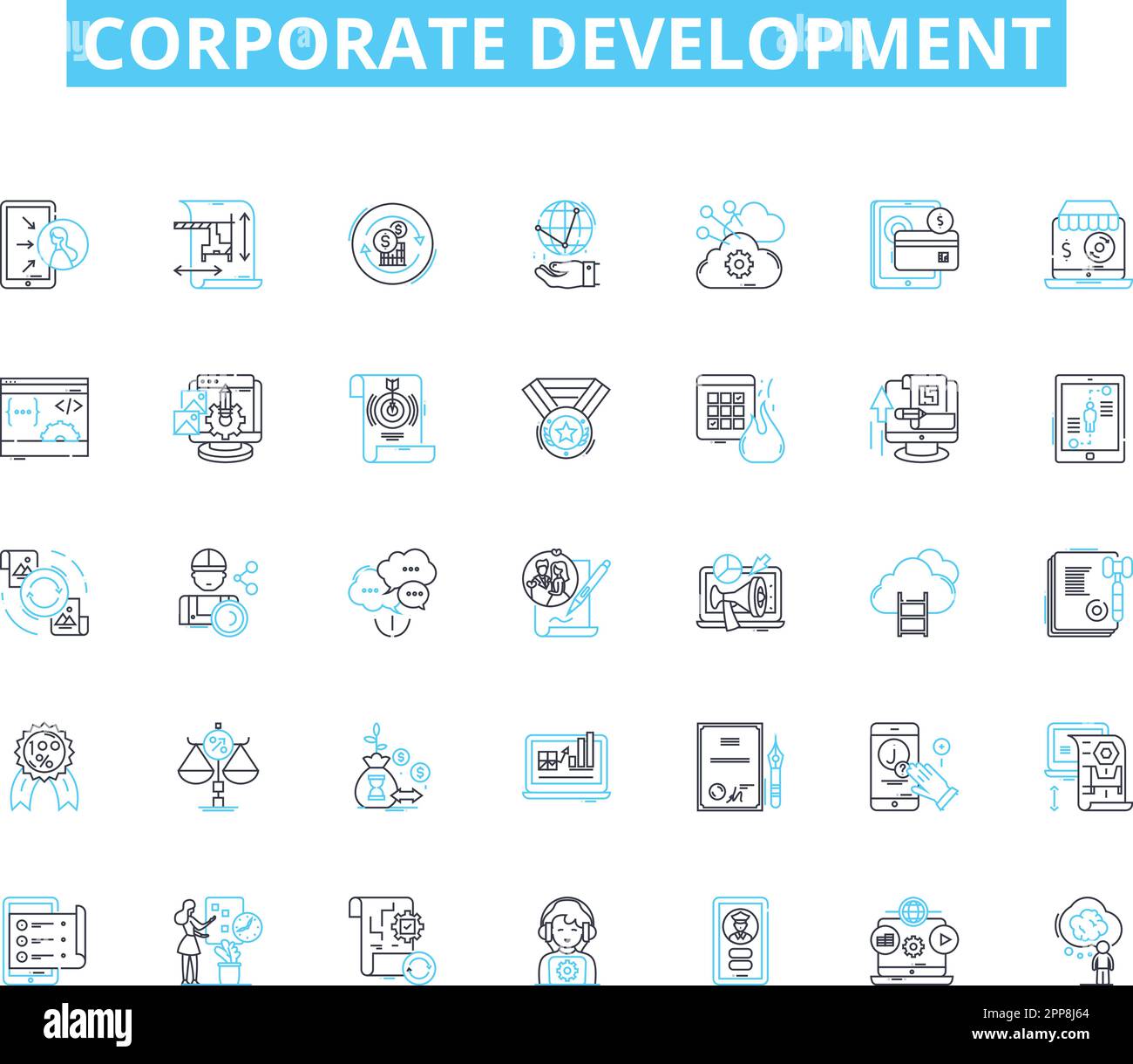 Corporate development linear icons set. Strategy, Growth, Innovation ... Corporate development linear icons set. Strategy, Growth, Innovation ...