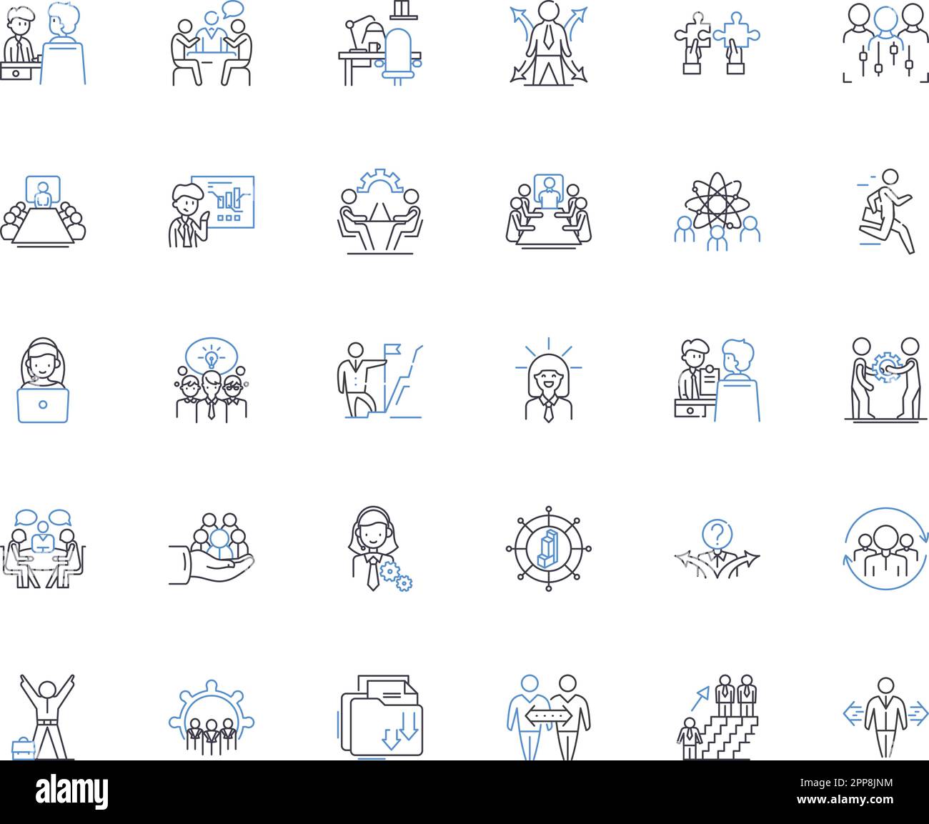 Workspace line icons collection. Productivity, Organization ...