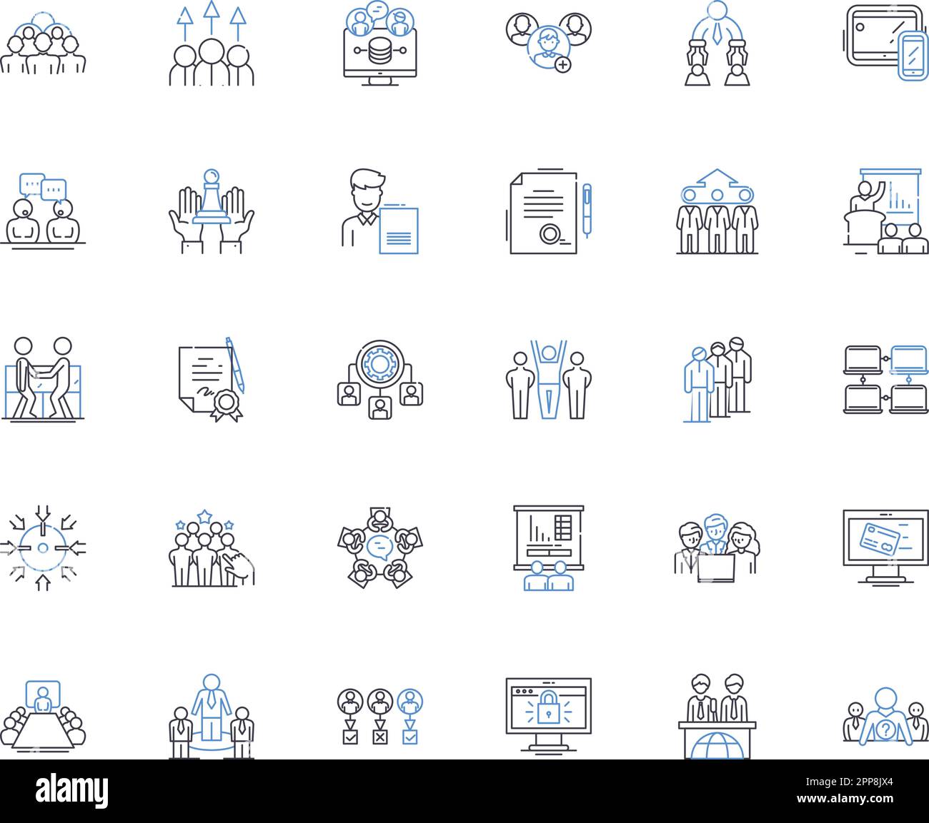 Marketing expo line icons collection. Exposition, Leads, Nerking ...
