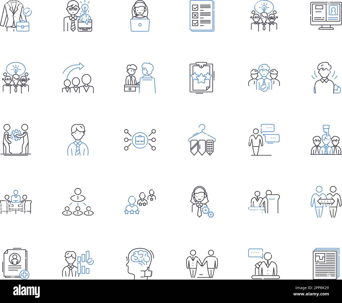 Organization facility line icons collection. Efficiency, Productivity ...