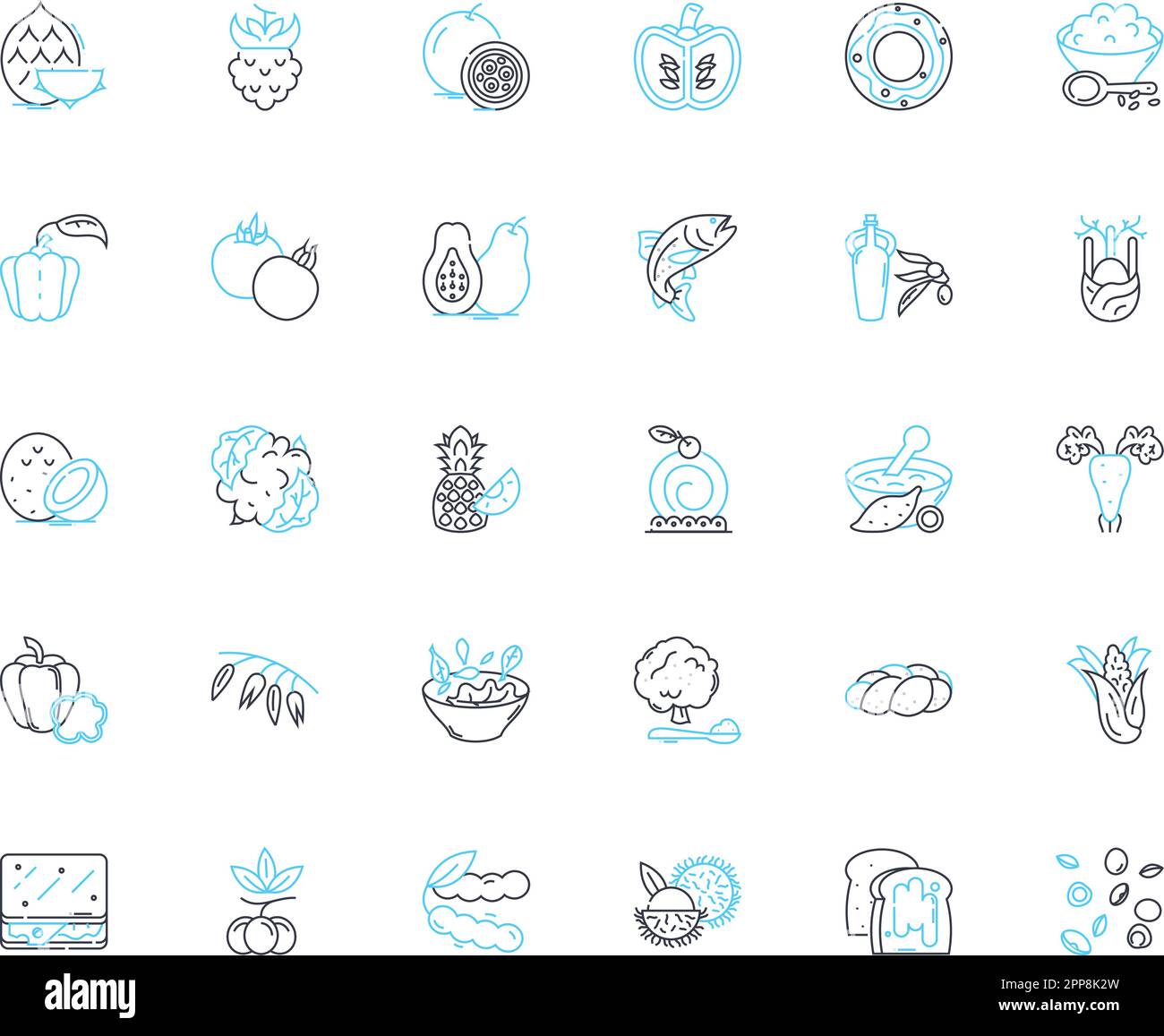 Cuisine arts linear icons set. Gastronomy, Culinary, Flavorful, Fusion ...