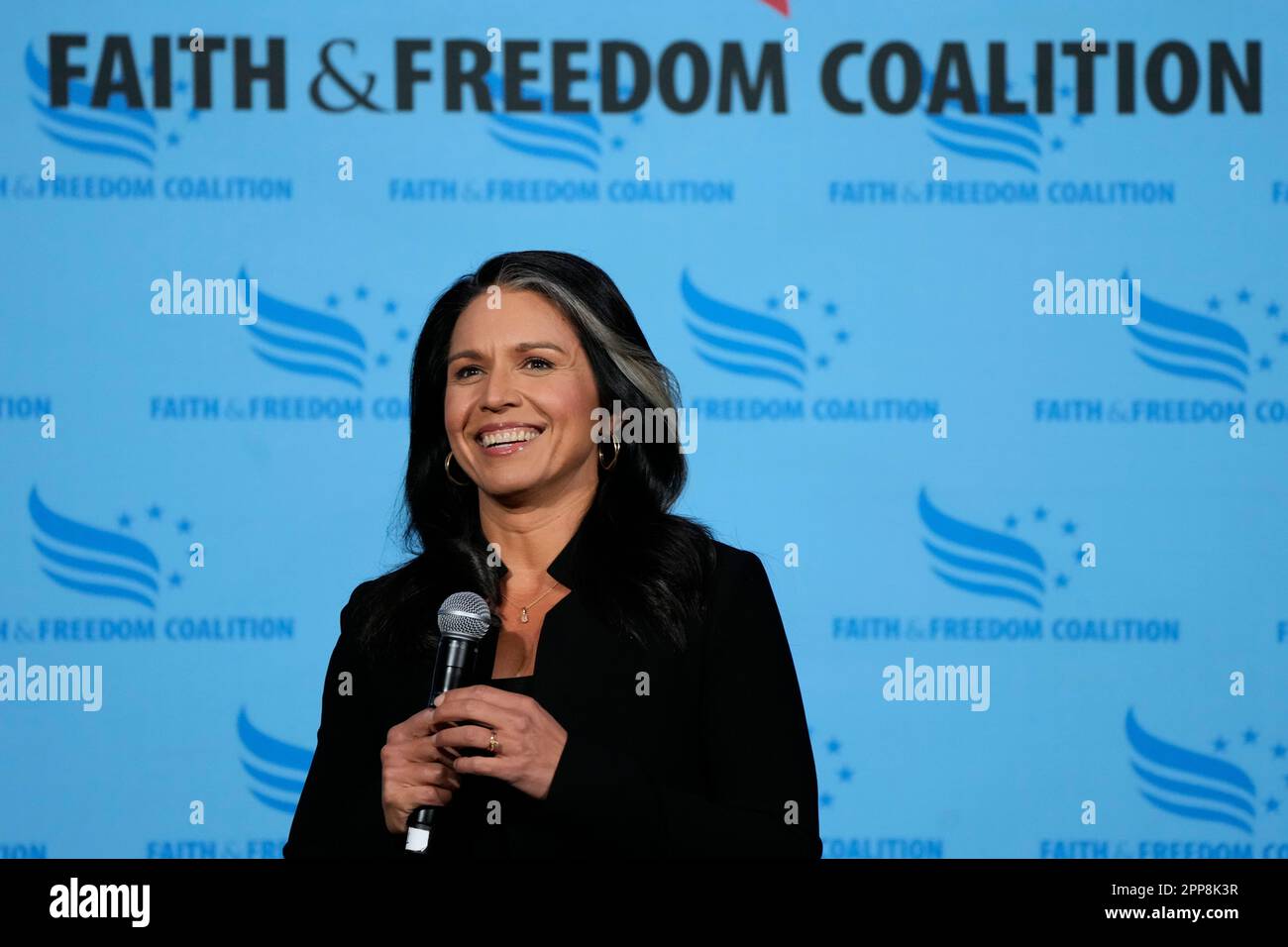 Former Hawaii Rep. Tulsi Gabbard speaks during the Iowa Faith and ...