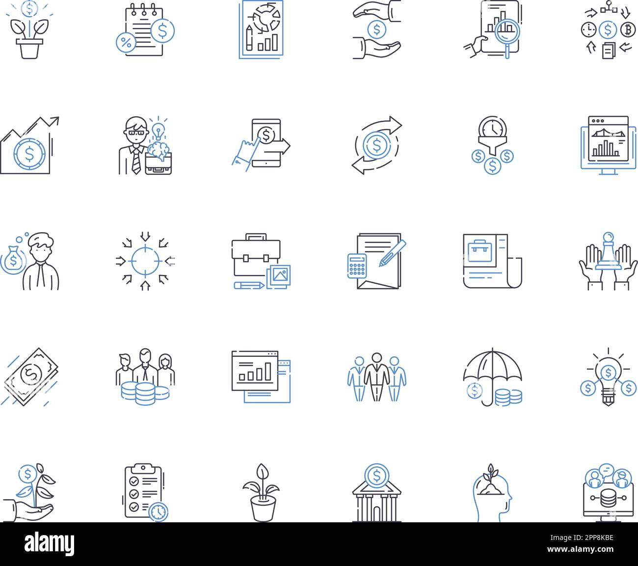 Hedge Fund line icons collection. Investments, Returns, Hedge ...