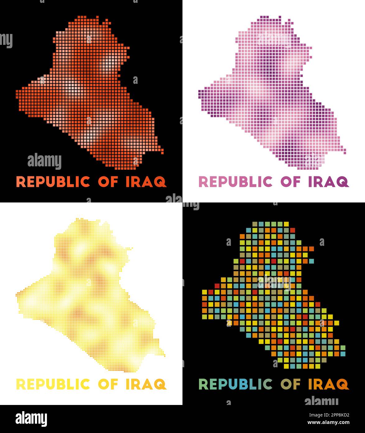 Republic of Iraq map. Collection of maps of the Republic of Iraq in ...