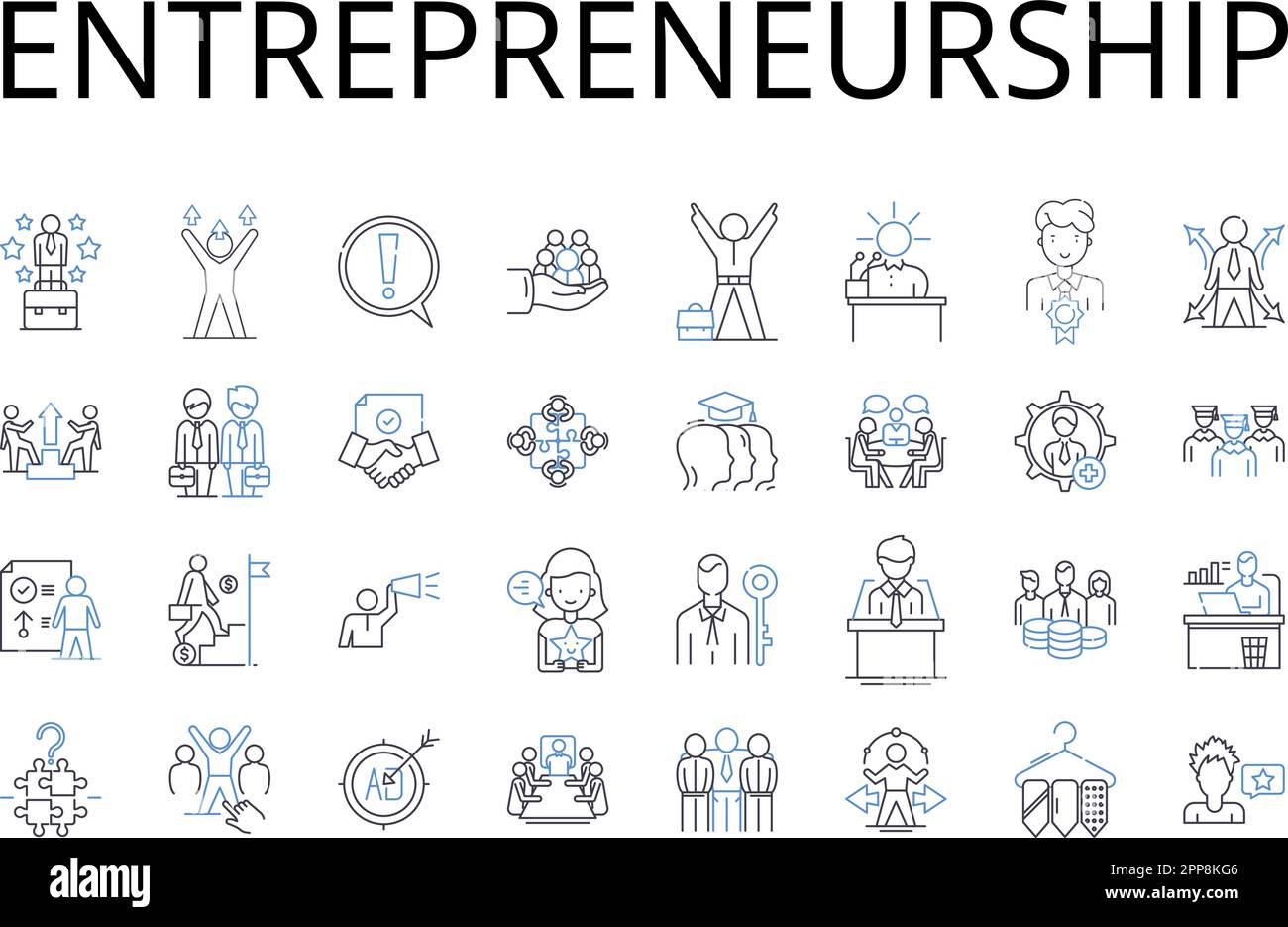 Entrepreneurship line icons collection. Creativity, Innovation ...