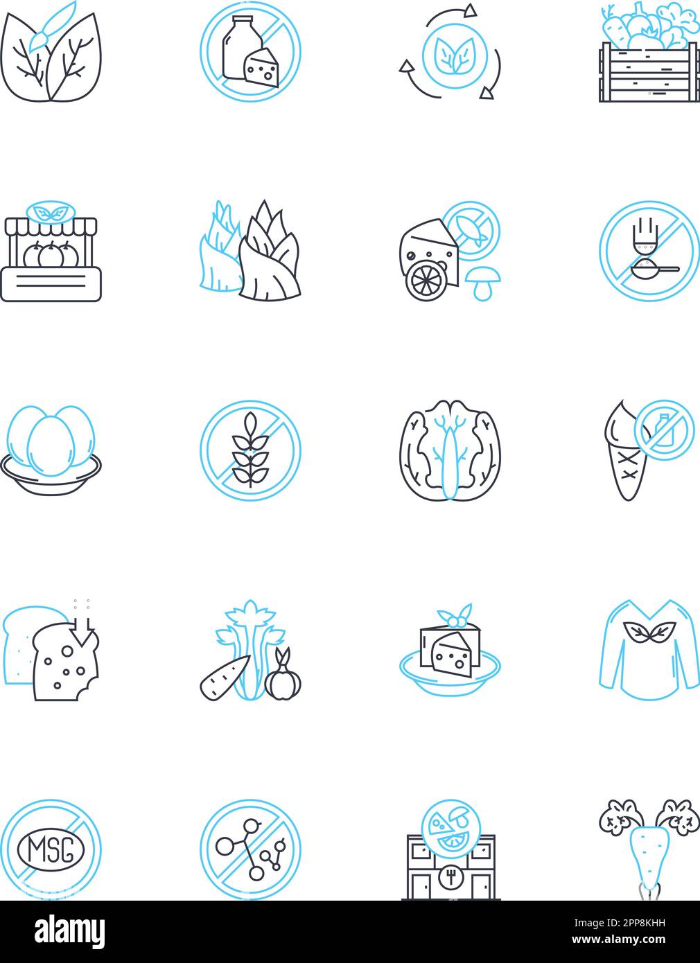 Herbivorous linear icons set. Vegetarian, Plant-based, Grazing ...