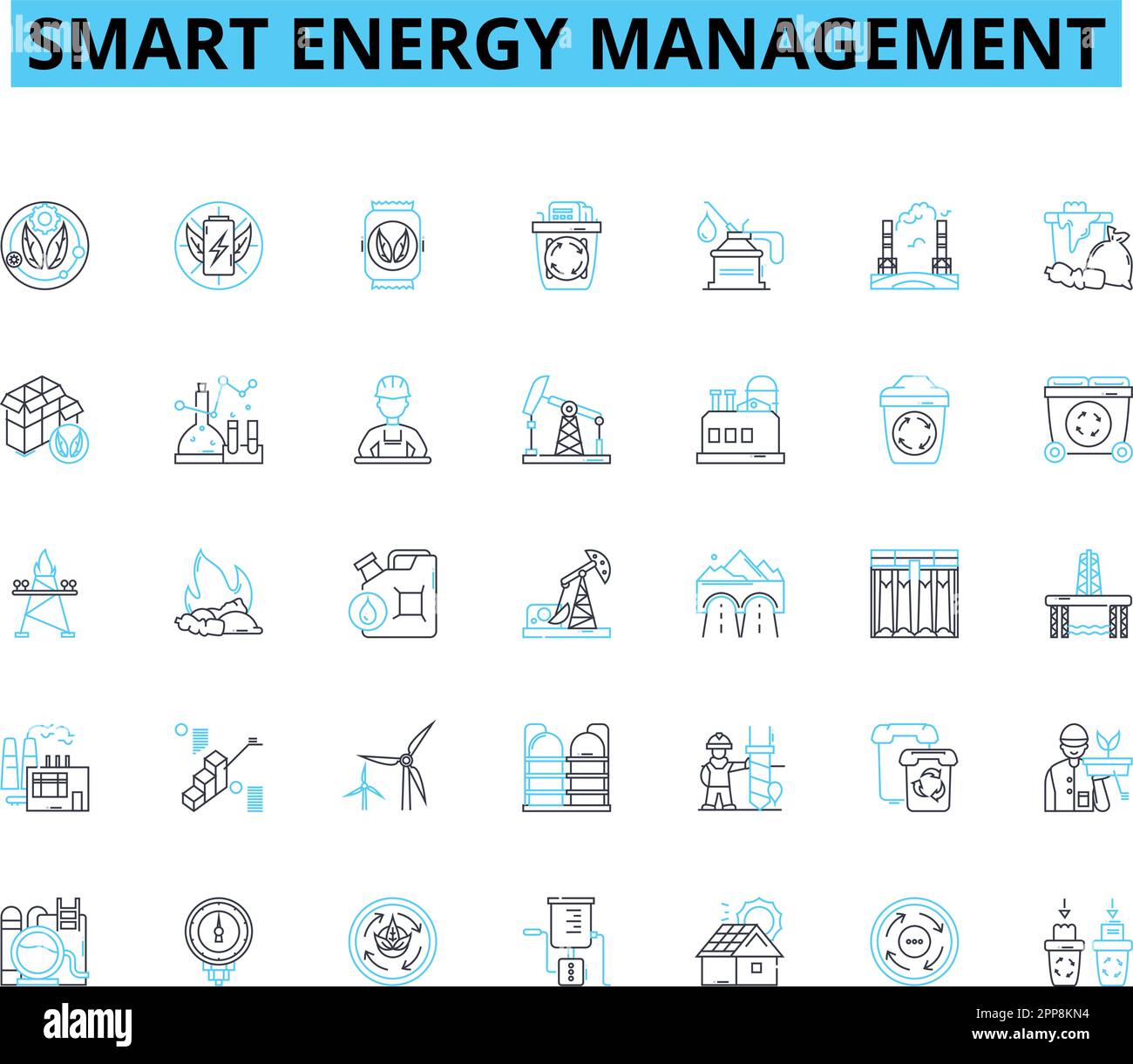 Smart energy management linear icons set. Efficient, Sustainability ... Smart energy management linear icons set. Efficient, Sustainability ...