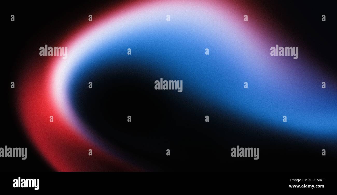 Abstract blue red color wave on black background, neon colors flow ...