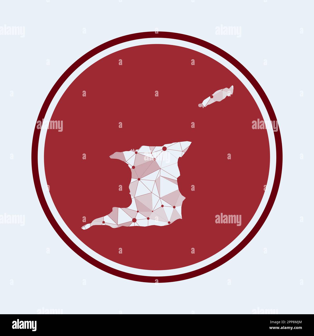 Trinidad and Tobago icon. Trendy tech logo of the country. Geometric ...