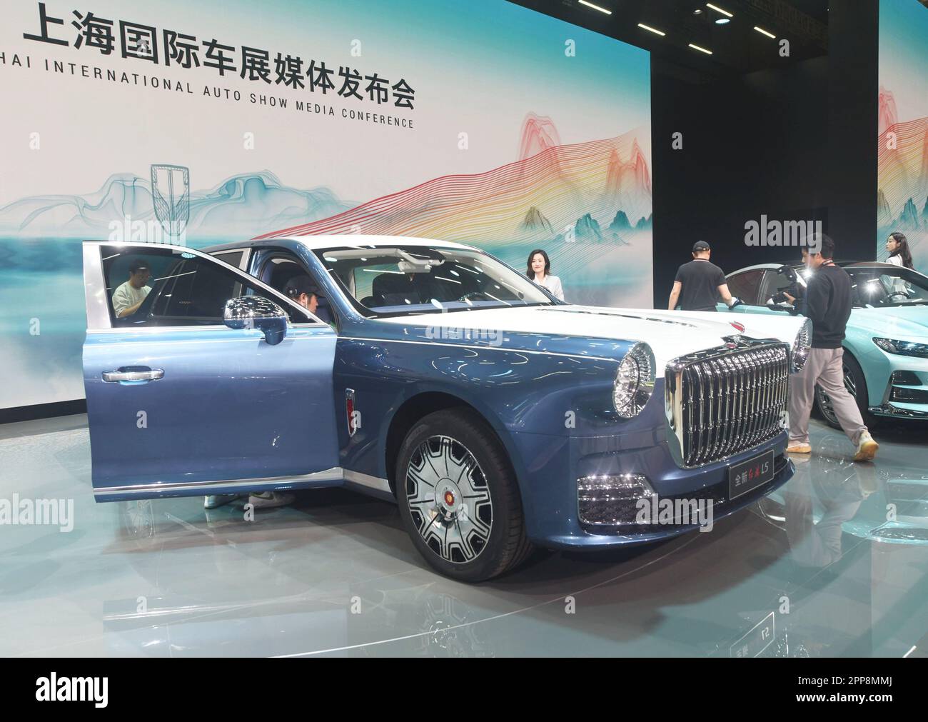 SHANGHAI, CHINA - APRIL 18, 2023 - Visitors look at the new generation ...