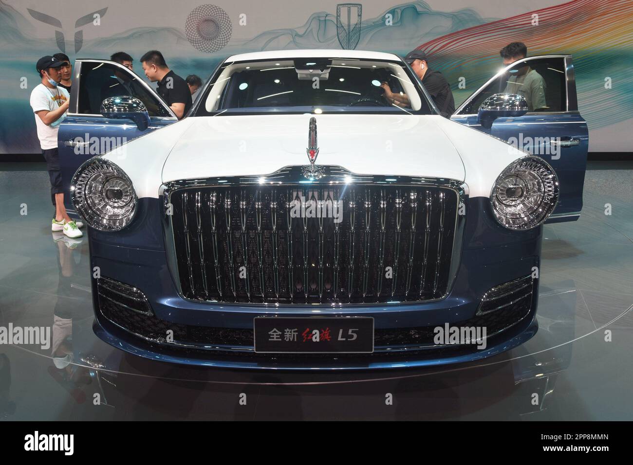 SHANGHAI, CHINA - APRIL 18, 2023 - Visitors look at the new generation ...