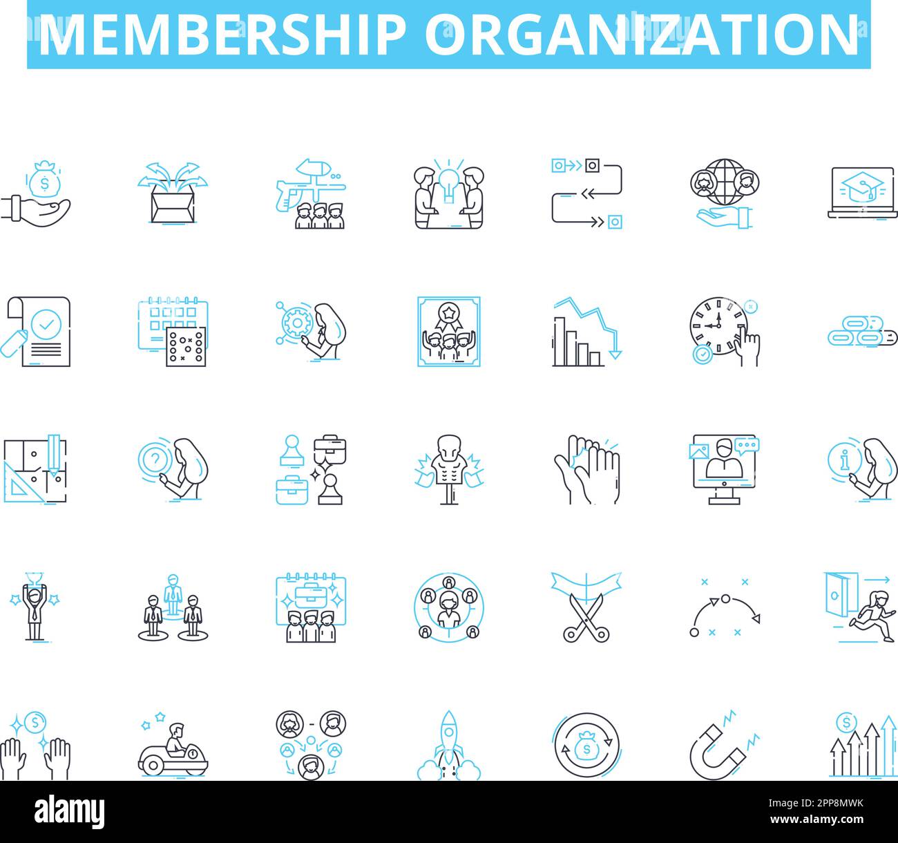 Membership organization linear icons set. Community, Association ... Membership organization linear icons set. Community, Association ...