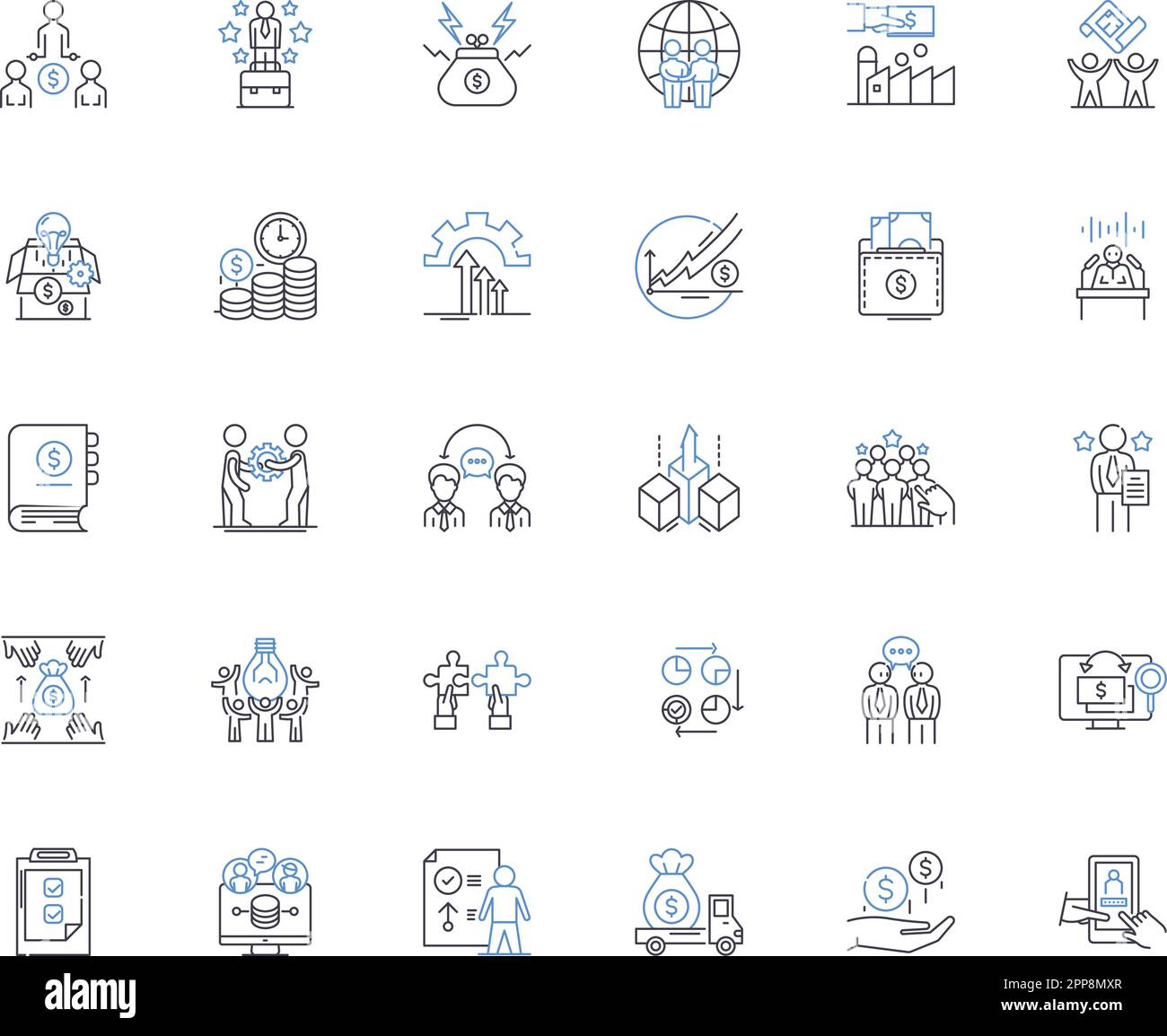 Goals line icons collection. Ambition, Aspiration, Achievement ...