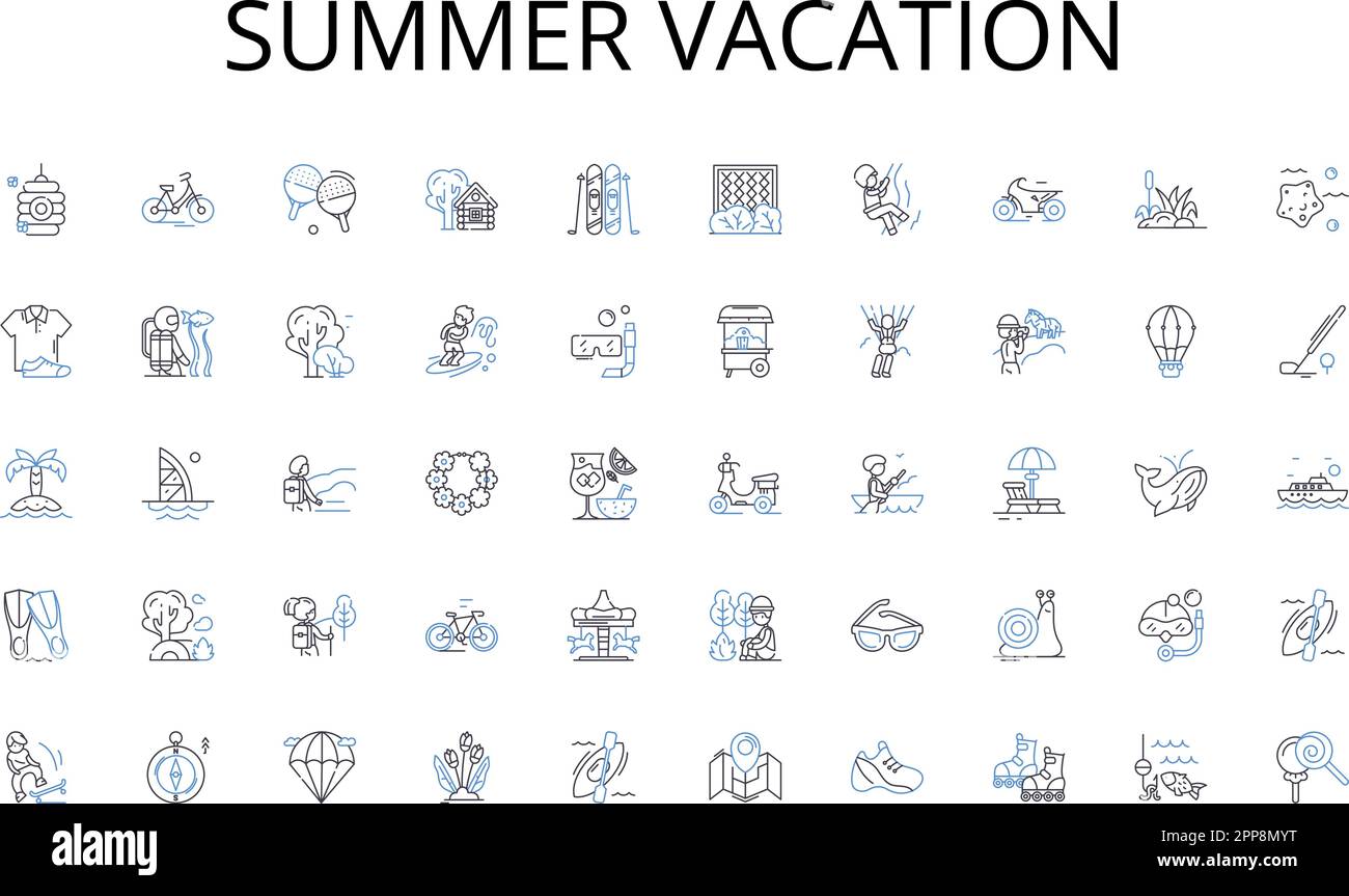 Summer vacation line icons collection. Quickness, Swiftness, Haste ...