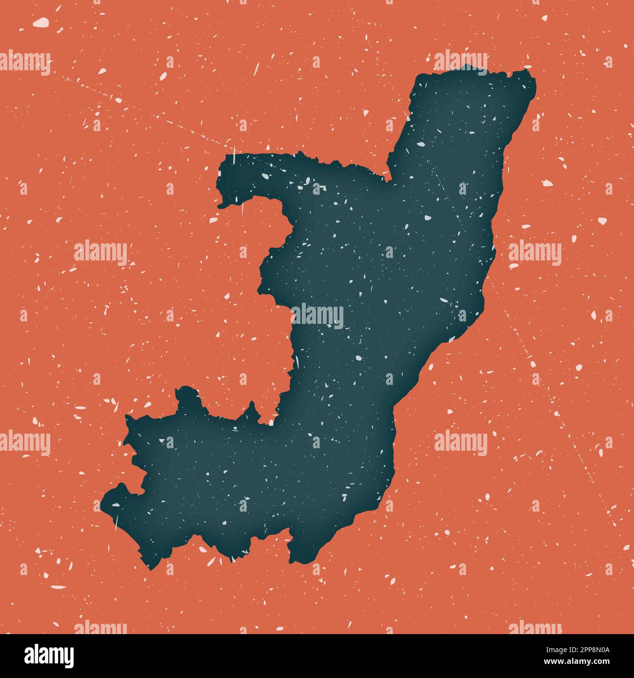 Congo vintage map. Grunge map of the country with distressed texture ...