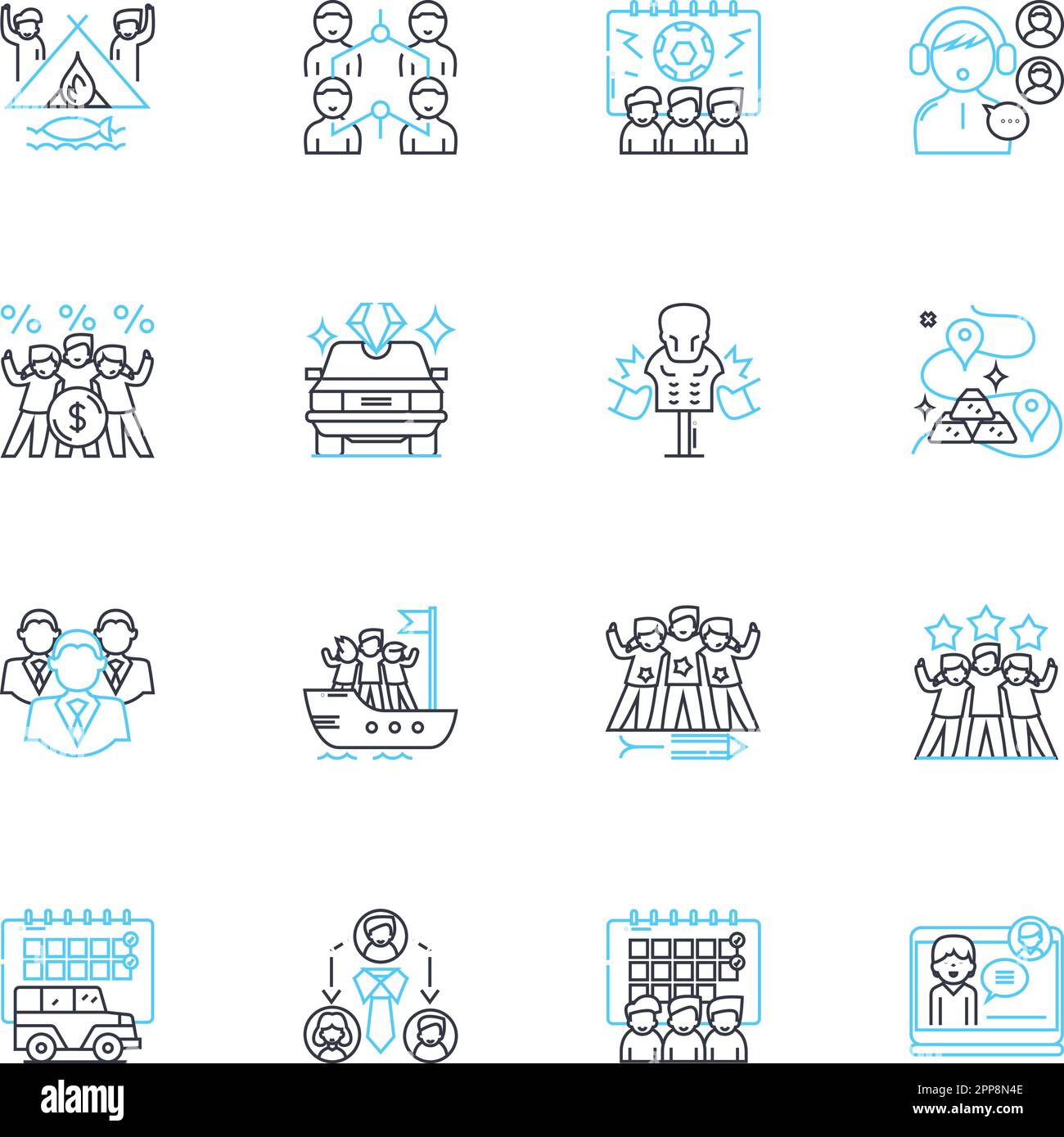Communication and interaction linear icons set. Dialogue, Connect ... Communication and interaction linear icons set. Dialogue, Connect ...