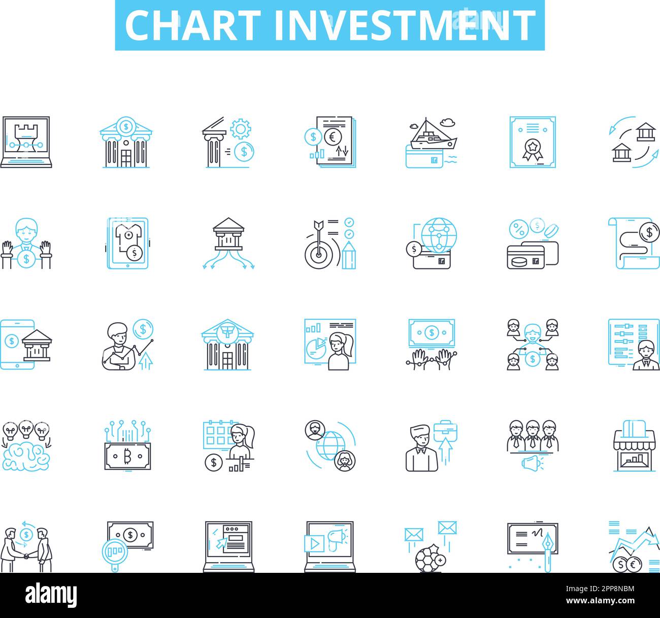 Chart investment linear icons set. Portfolio, Analysis, Return ... Chart investment linear icons set. Portfolio, Analysis, Return ...
