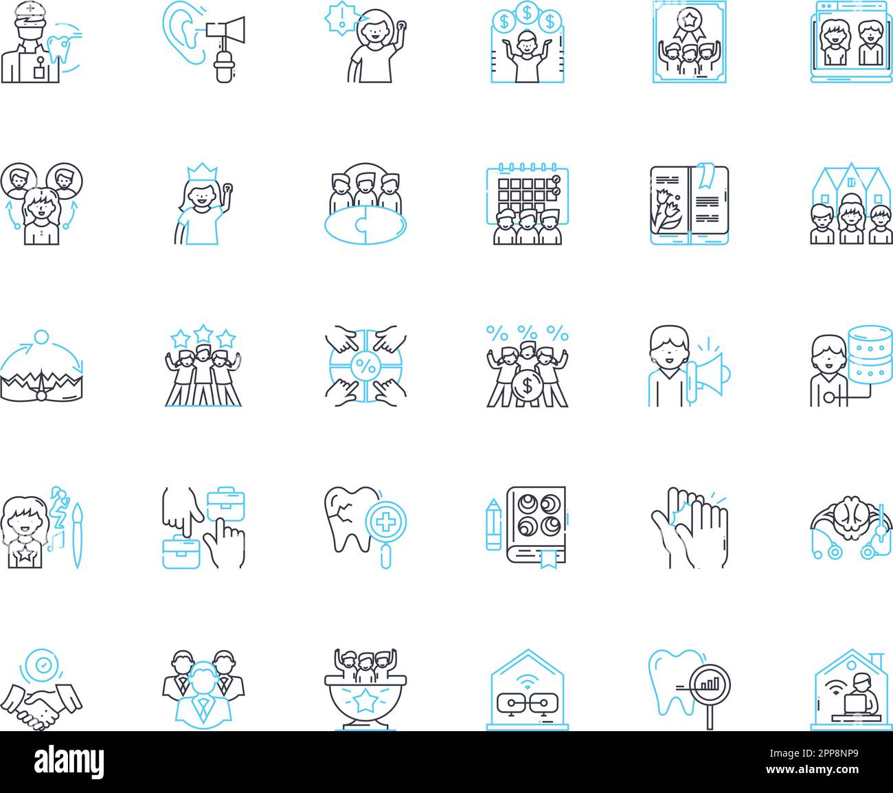 User Experience linear icons set. Empathy, Intuitive, Navigation ...