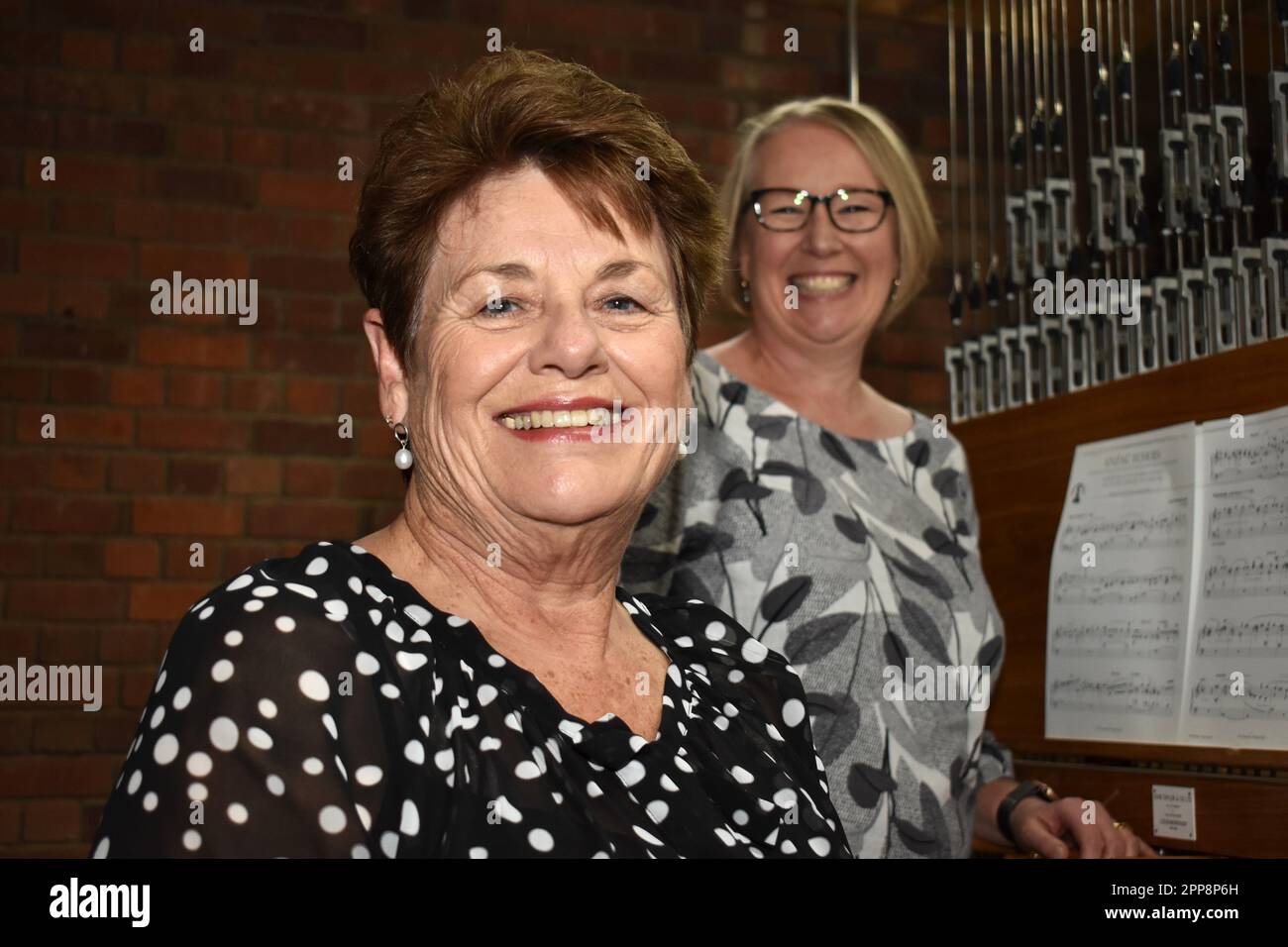 Carillon player Denise Garland (left) and fellow carillonist Wendy ...