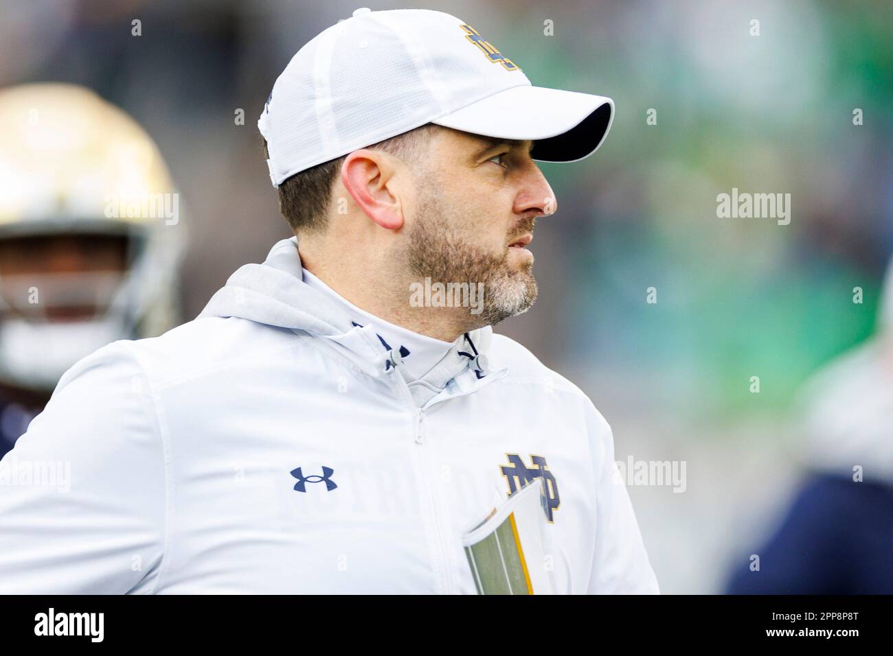 South Bend, Indiana, USA. 22nd Apr, 2023. Notre Dame special teams ...