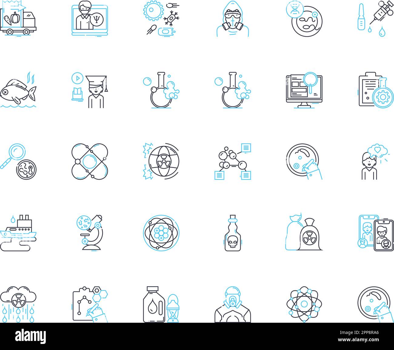 Psychology Behaviorism Linear Icons Set Reinforcement Punishment Conditioning Behavior