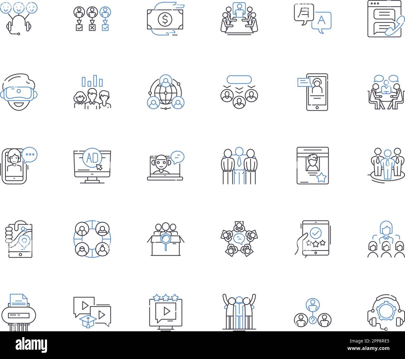 Public residents line icons collection. Citizenship, Village, Township ...