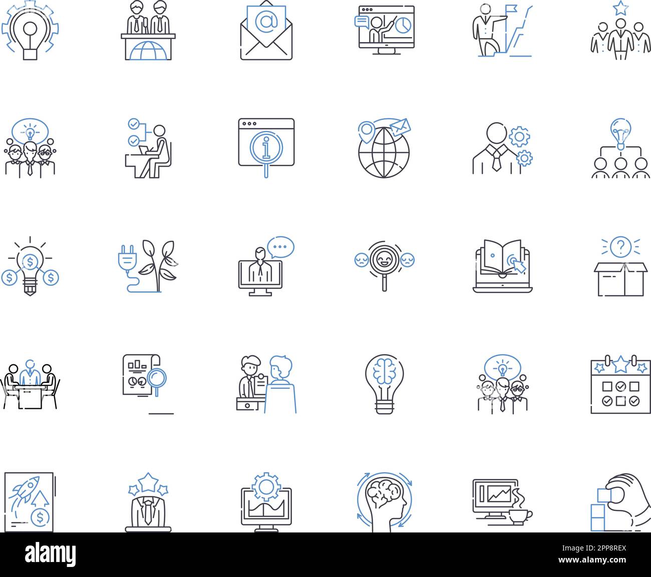 Investment strategy line icons collection. Diversification, Asset ... Investment strategy line icons collection. Diversification, Asset ...