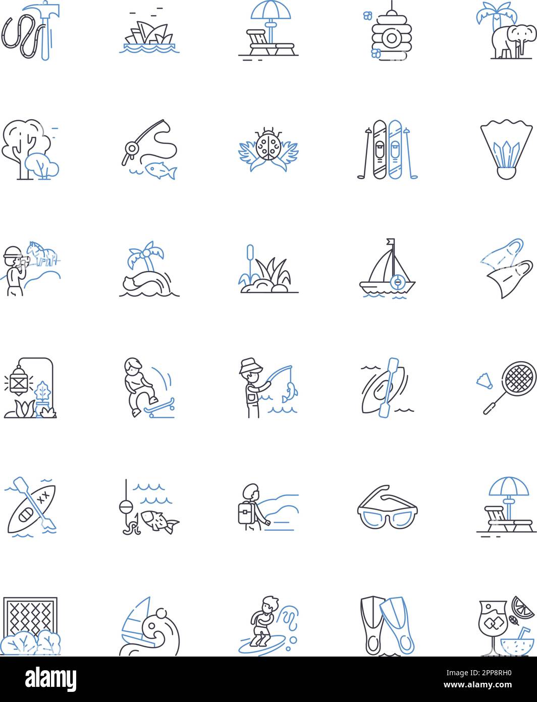 Break line icons collection. Pause, Rest, Interval, Breathe, Relax ...